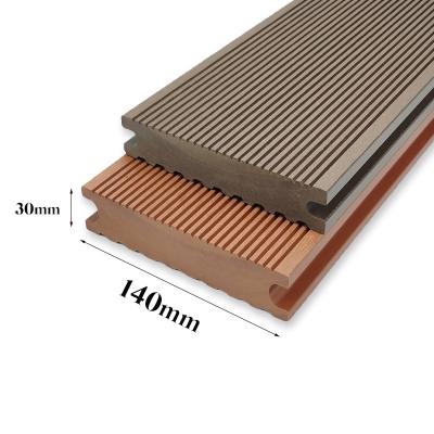 China 140x30mm WPC Deck Flooring Eco Friendly Waterproof Anti Fade Outdoor Patio Pool for sale