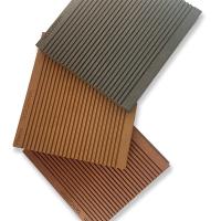 China Outdoor WPC Floor Decking 140x20mm Grooved Exterior UV Stabilized Garden Backyard for sale