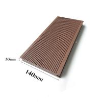 China Double Sided WPC Decking 140x30mm Grooved Anti Slip Composite Outdoor Flooring Spa for sale