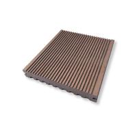 China Terrace WPC Wood Decking Double Sided Groove UV Protected Low Maintenance Outdoor Flooring for sale