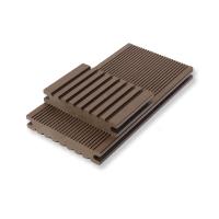 China Terrace WPC Wood Decking Double Sided Groove UV Protected Low Maintenance Outdoor Flooring for sale
