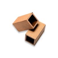 China 50*50mm WPC Wall Cladding Panel Square Timber Tube Hollow Waterproof Fence Profile for sale