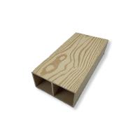 China 50*100mm WPC Wall Panel Outdoor Square Timber Tube Hollow Waterproof Partition Cladding for sale