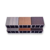 China Square WPC Decorative Wall Panel Timber Tube ASA Co-Extrusion Hollow Waterproof No-Fading Fence Pergola for sale