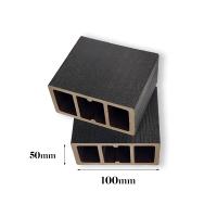 China Square WPC Decorative Wall Panel Timber Tube ASA Co-Extrusion Hollow Waterproof No-Fading Fence Pergola for sale