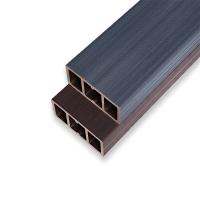 China Square WPC Decorative Wall Panel Timber Tube ASA Co-Extrusion Hollow Waterproof No-Fading Fence Pergola for sale