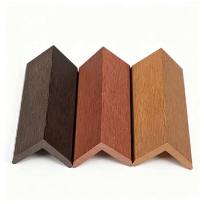 China 50x50mm WPC Deck Panel Trim Waterproof Corner Guard End Cap Patio Pool Flooring for sale