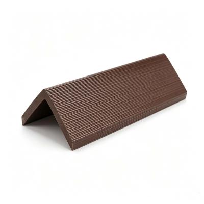 China ASA WPC Co Extrusion Decking Edge Trim Waterproof Corner Guard End Cap Exterior Flooring for sale