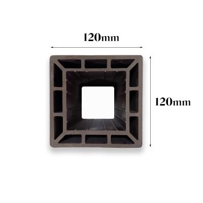 China 120*120mm WPC Outdoor Wall Panels Upright Column Hollow Waterproof Fence Post Partition for sale