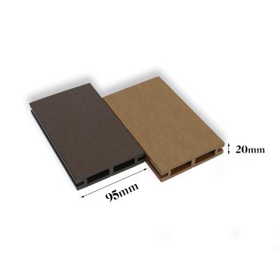 China 95*20mm WPC Outdoor Wall Panels ASA Co-Extruded Interlocking Durable Fence Board Villa for sale