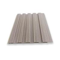 China Bamboo Wood Fiber PVC Fluted Wall Panels 159x9mm Natural Texture Interior Cladding for Home Mall Office Decor for sale