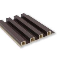 China Moisture Proof PVC Fluted Wall Panels 160x18mm Durable Grooved Interior Cladding for Living Room Hotel Spaces for sale