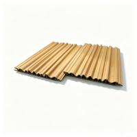 China Waterproof Corrugated 3D Slat PVC Fluted Wall Panels 158x14mm Interior Decor Cladding for TV Background Walls for sale