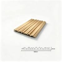 China Waterproof Corrugated 3D Slat PVC Fluted Wall Panels 158x14mm Interior Decor Cladding for TV Background Walls for sale