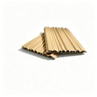 China Waterproof Corrugated 3D Slat PVC Fluted Wall Panels 158x14mm Interior Decor Cladding for TV Background Walls for sale