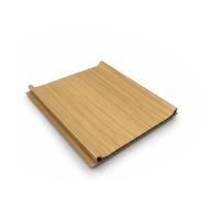 China Concave 3D Texture PVC Fluted Wall Panels 215x20mm Long Lasting Interior Cladding Design for Bedroom Office Spaces for sale