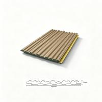 China Click Lock Solid Waterproof PVC Fluted Wall Panels 163x12mm Wavy Grille Interior Cladding for Home Decor Projects for sale