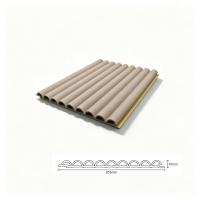 China 203x15mm Semicircular Arc PVC Fluted Wall Panels Hollow Eco Friendly Interior Cladding Design for Hotel Spaces for sale