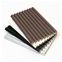 China 203x15mm Semicircular Arc PVC Fluted Wall Panels Hollow Eco Friendly Interior Cladding Design for Hotel Spaces for sale