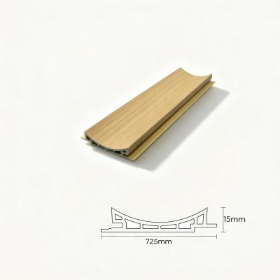 China Hollow Concave Waterproof PVC Fluted Wall Panels Easy Install Cladding Design for Facade Showroom Applications for sale