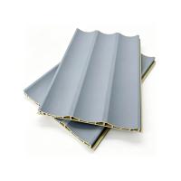 China 3 Arcs 3D Inner PVC Fluted Wall Panels Hollow Wavy Lightweight Cladding Design for Hotel Lobby Decor for sale