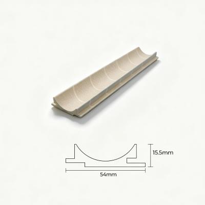China Bamboo Fiber Solid Core Concave PVC Fluted Wall Panels Interior Cladding Design for Display Decor Applications for sale
