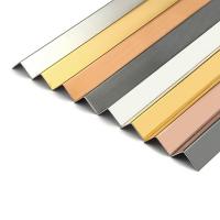China Stainless Steel Right Angle Trim 10x10mm Aluminium L Shaped Edge Profile Corrosion Resistant Strip for sale
