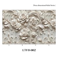 China 3D Relief PVC Feature Wall Panel Customizable Realistic Patterns for sale