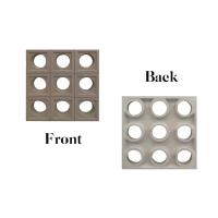 China Round Holes PU Decorative Wall Panel Faux Nine Blocks Molding Eco Friendly For Partition for sale