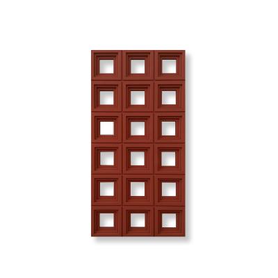 China Square Holes Polyurethane Faux Stone Decorative Molding Cornice Component Easy Installation DIY for sale