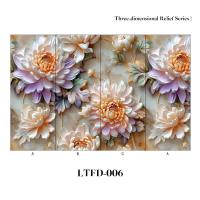 China 3D Relief PVC Embossed Wall Panel Custom Vivid Patterns Reception Area for sale