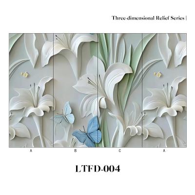 China 3D Relief PVC Embossed Wall Panel Custom Vivid Patterns Reception Area for sale