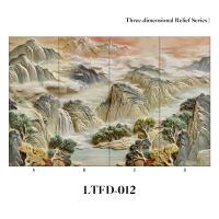 China Decorative 3D Relief PVC Wall Panel Waterproof Custom Patterns Living Room for sale
