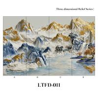 China Decorative 3D Relief PVC Wall Panel Waterproof Custom Patterns Living Room for sale
