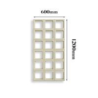 China Rectangle Grid 3D Polyurethane Faux Stone Wall Panel Foam Board Easy Install For Corridor for sale