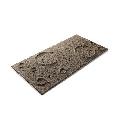 China Lightweight 3D Artificial Moonscape Faux Stone PU Wall Panel Lunar Surface For Backgrounds for sale