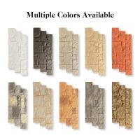 China Long Lasting PU Stone City Wall Panel Weather Resistant Faux Stacked Slab For Boundary for sale
