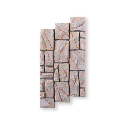 China Long Lasting PU Stone City Wall Panel Weather Resistant Faux Stacked Slab For Boundary for sale