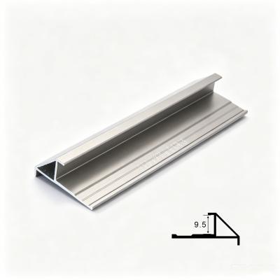 China Decorative Metal Trims Aluminium Alloy 45 Degree Beveled External Corner Strip Anti Rust Brushed Matte Surface for sale