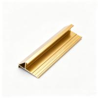 China Decorative Metal Trims Aluminium Alloy 45 Degree Beveled External Corner Strip Anti Rust Brushed Matte Surface for sale