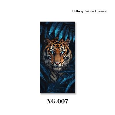 China Custom 3D Printed Art Background Wall Panel Animal Pattern Corridor Hallway for sale