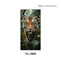 China Custom 3D Printed Art Background Wall Panel Animal Pattern Corridor Hallway for sale