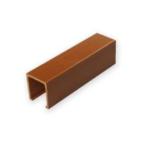 China Durable Wood Plastic Composite Wall Panel Ceiling Tube WPC Slat Waterproof Lightweight for sale