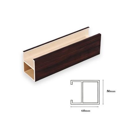 China Waterproof WPC Wall Panel Suspended Ceiling Tube 50*60mm Home Batten Decoration for sale
