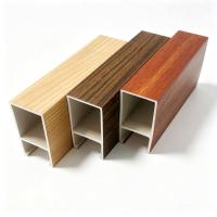 China B1 Flame-Retardant WPC Cladding Panels Ceiling 50*90mm Weather-Resistant UV-Protected Timber Tube for sale
