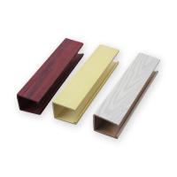China Durable Wood Plastic Composite Wall Panel Ceiling Tube WPC Slat Waterproof Lightweight for sale