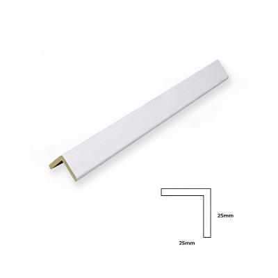 China 25x25mm Decorative PVC Fluted Corner Trim Panels Bamboo Wood Fiber Eco Friendly Wall Protection for Interior Corners for sale