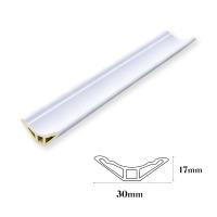 China 30x17mm Formaldehyde Free PVC Fluted Internal Corner Trim Bamboo Wood Fiber Versatile Wall Protection Design for sale