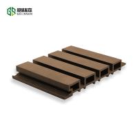 China Exterior WPC Wall Panels 3D Wood Plastic Composite Slat Board Anti-Fade for Terrace for sale