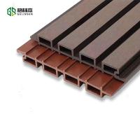 China 219x26mm WPC Wall Panels 3D Slat Outdoor Cladding UV Resistant Weatherproof for Garden for sale